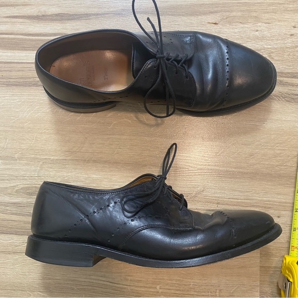 Allen Edmonds | Shoes | Allen Edmonds Troy Black Leather Cap Toe Derby ...